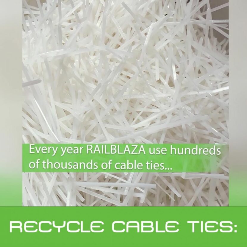 RAILBLAZA Recycle Cable Ties - Reduce - Reuse - Recycle RAILBLAZA